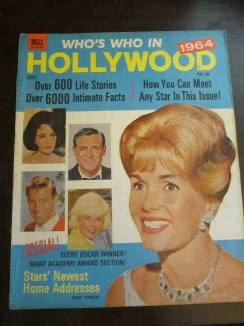 WHO'S WHO IN Hollywood Magazine 1964 Debbie Reynolds Cary Grant Doris ...