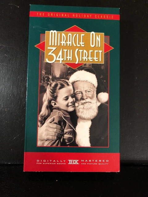 MIRACLE ON 34TH Street VHS Video Christmas Movie Holiday Classic ...