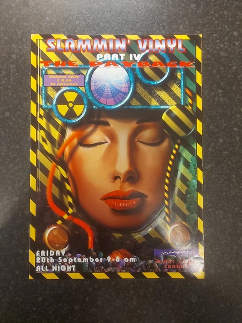 SLAMMIN VINYL THE Payback - Bagleys - Rave Flyer '96 - A4 Fold Out To ...