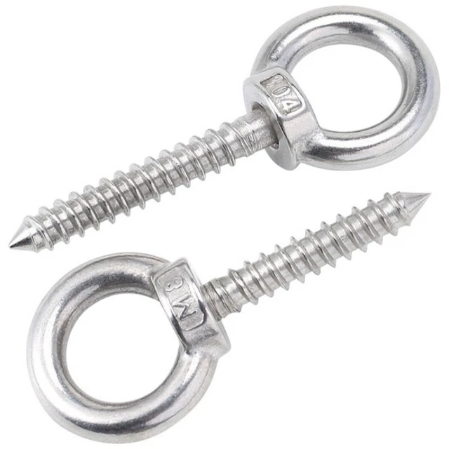 A2 STAINLESS STEEL Lifting Eye Bolt Ring Eyelet Hooks Self Tapping Wood ...
