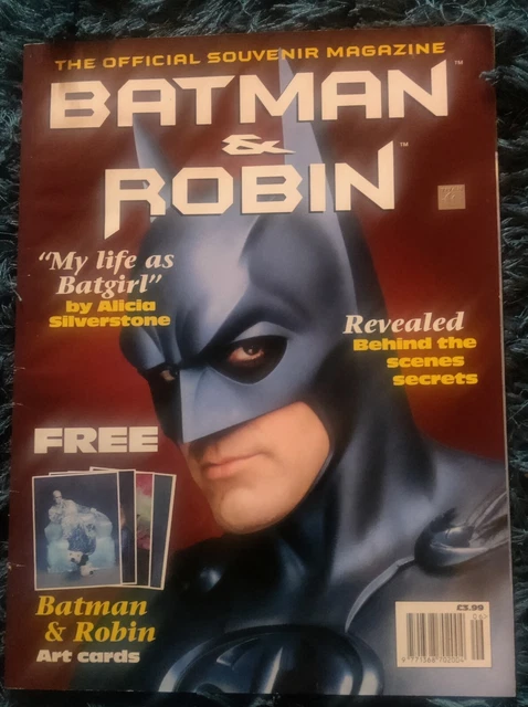MAGAZINE SOUVENIR OFFICIEL Batman & Robin C/W Cartes D'art Titan Topps ...