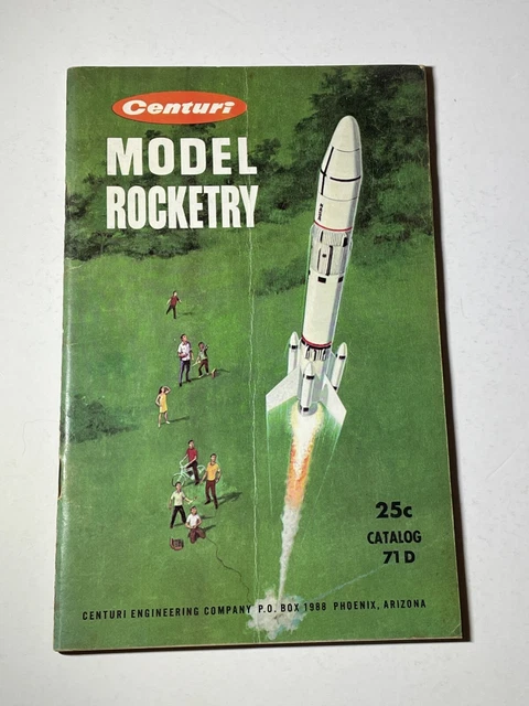 VINTAGE CENTURI FLYING Model Rocket 1970 Catalog #71D Very Good Estes ...