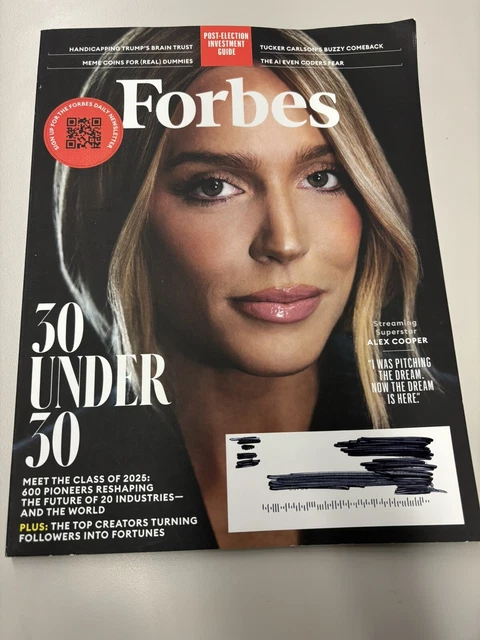 FORBES MAGAZINE, DECEMBER 2024/January 2025: 30 Under 30; Tucker ...