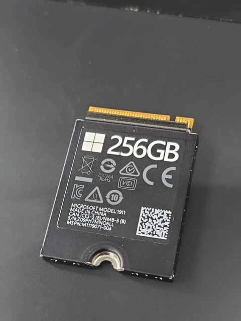 GENUINE MICROSOFT MODEL 1911 PCIe NVMe 256GB M.2 2230 SSD surface ...