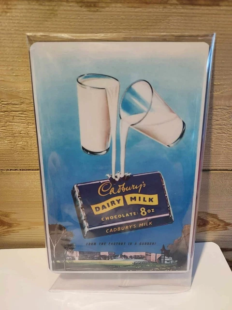 CADBURY MILK CHOCOLATE Vintage Retro Advert METAL WALL SIGN PLAQUE S M ...
