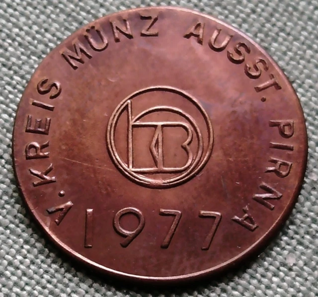 DDR MEDAILLE 5. Kreismünzausstellung Pirna 1977 nach Engler 1435a EUR ...