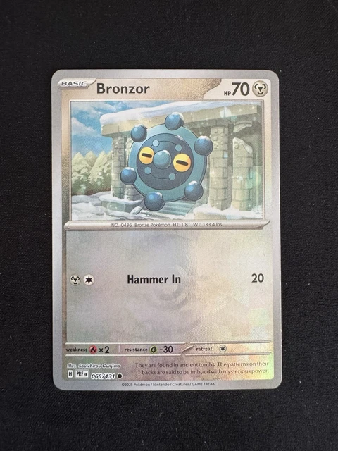 POKÉMON TCG PRISMATIC Evolutions Bronzor Poké Ball Reverse Holo 066/131 ...