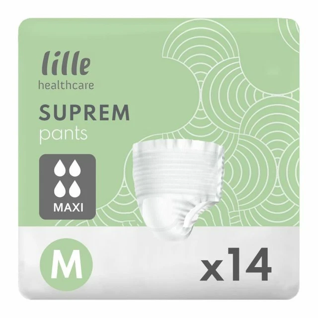 LILLE SUPREME INCONTINENCE Pants Maxi Medium LSPU0221 - 1 Pack of 14 £ ...