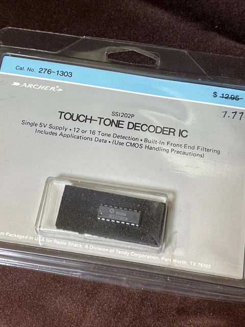 Archer Touch Tone Decoder Ic With Data Sheet Cat No 276 1303 New £9 40 Picclick Uk