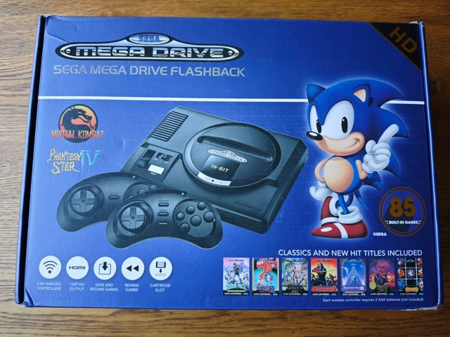 SEGA MEGA DRIVE/GENESIS Flashback HD | 2x wireless controllers | 4000+ Games £94.32 - PicClick UK