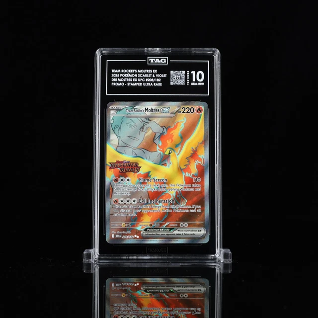 TEAM ROCKET'S MOLTRES Ex 2025 Pokemon Dri Stamp Ur 208/182 - Tag 10 ...