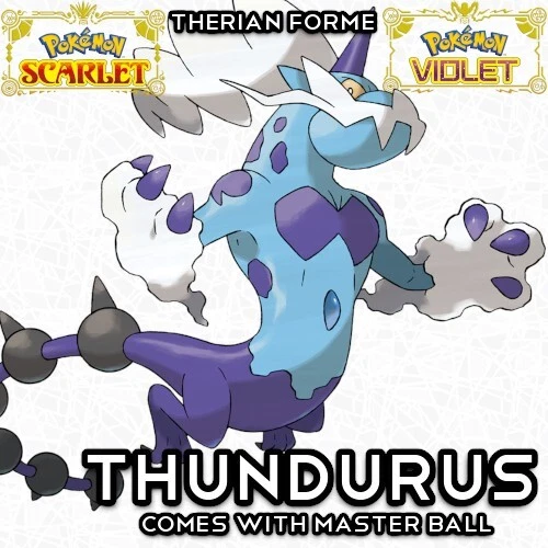NICHT GLÄNZEND THUNDURUS Therian Form 6IV Pokémon von zu Hause ...