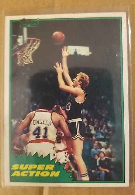 1981 TOPPS BASKETBALL Larry Bird Super Action Card #101 Boston Celtics ...