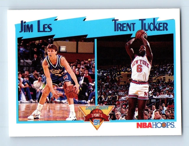 1991-92 NBA HOOPS Jim Les/Trent Tucker. Sacramento Kings/New York ...