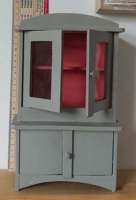 ANCIEN MEUBLE DE Poupée En Bois Buffet Vaisselier De 26 Cm De Hauteur EUR 15,00 - PicClick FR