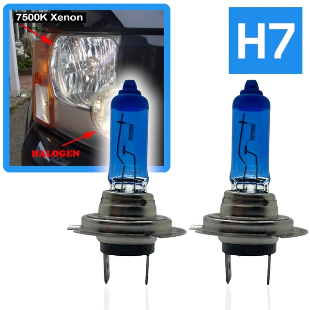 PAIR 55W H7 7500K Xenon Headlight Bulbs Headlamp For Vauxhall Astra H ...