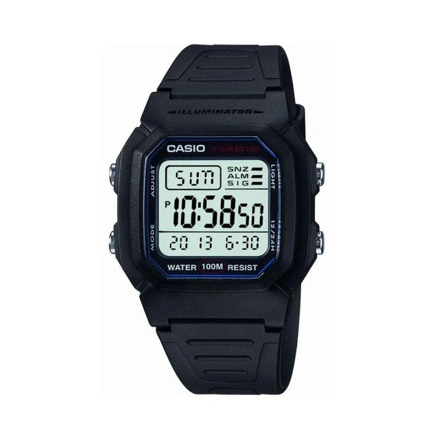CASIO DUAL TIME Alarm Watch Black W-800H-1AVES £27.95 - PicClick UK