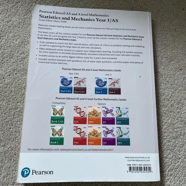 EDEXCEL AS AND A level Mathematics Statistics & Mechanics Year 1/AS ...