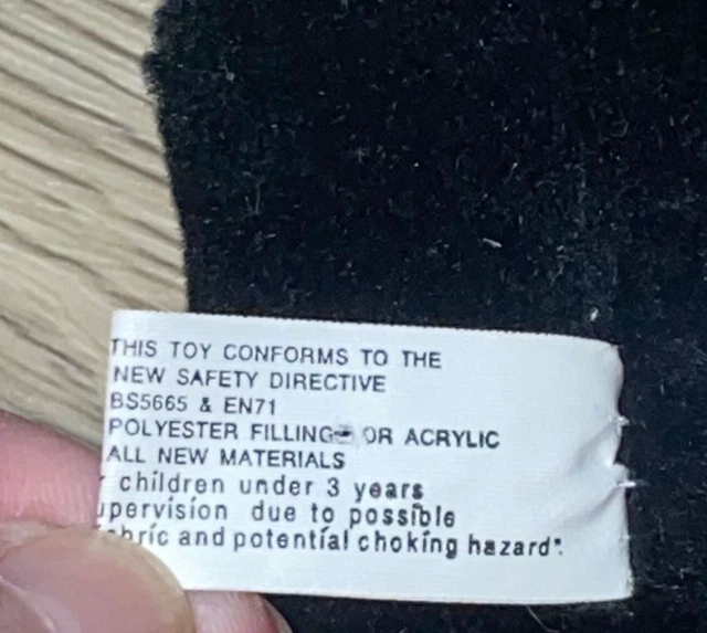 BLACK & WHITE Cartoon Cat Plush Soft Toy 10” I Love You Ribbon £9.99 ...