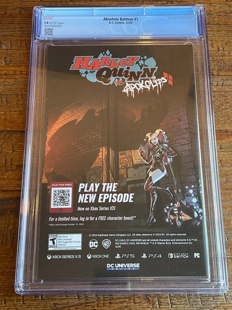 ABSOLUTE BATMAN #1 CGC 9.8 NICK DRAGOTTA 1st PT COVER-A VARIANT SCOTT ...