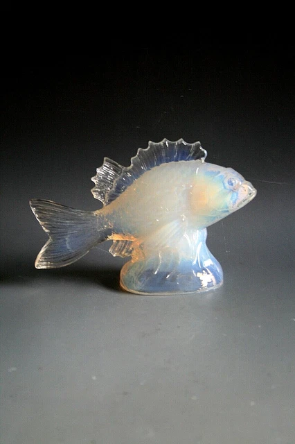 ART DECO VERLYS Opalescent Glass Fish Figure $132.70 - PicClick AU