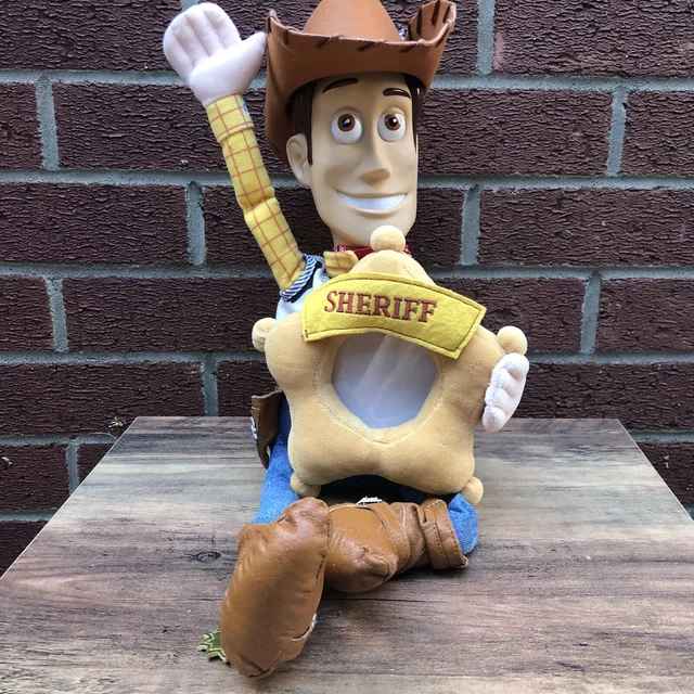 DISNEY STORE TOY STORY - WOODY the COWBOY Plush Figure Built in Picture ...