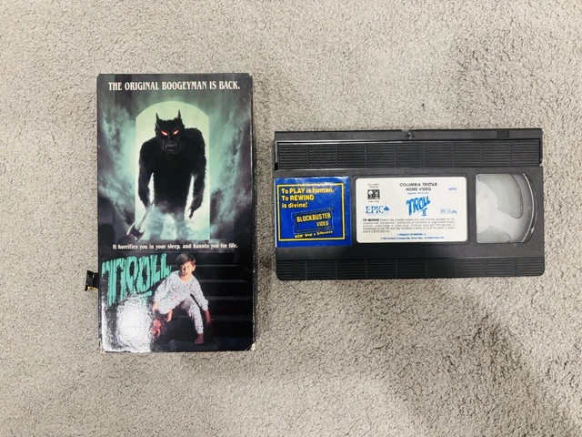 TROLL 2 II VHS Rare Vintage Horror RARE Blockbuster Sticker Epic 1992 £ ...