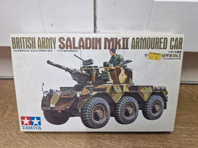 TAMIYA 1/35 Motorized Saladin MkII Armoured Car Tank Parts Sealed Kit £ ...