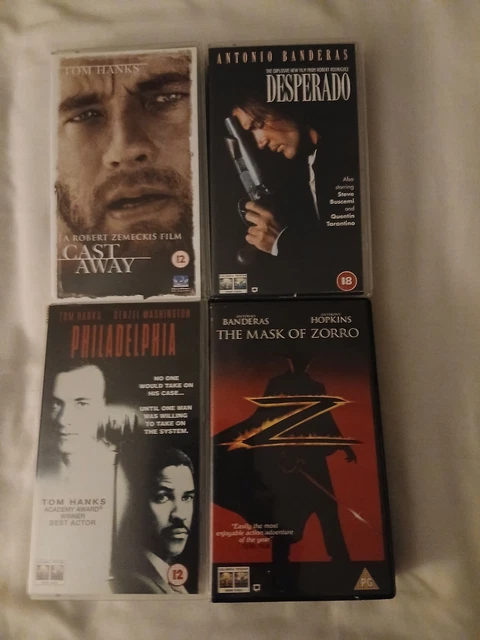 CASTAWAY, DESPERADO. PHILADELPHIA & The mask of Zorro on VHS £8.66 ...