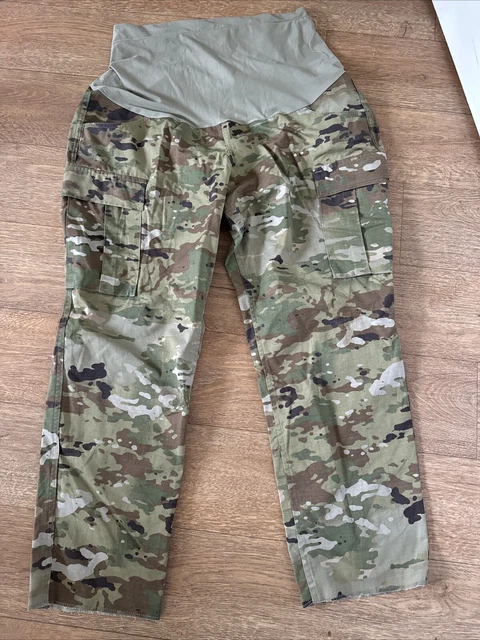 MILITARY MATERNITY PANTS Utility Work Uniform Woodland Camo Size Large ...