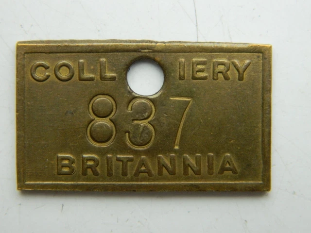 BRITANNIA COLLIERY Lamp Check Pengam S.Wales ( Genuine Embossed Check ...