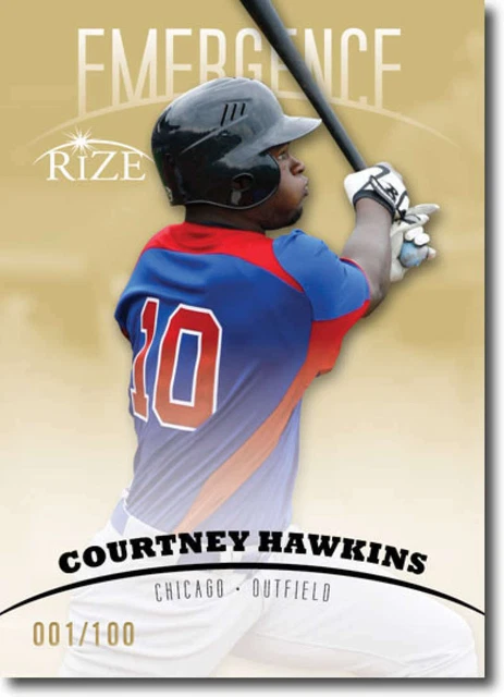 2012 LEAF RIZE Draft Gold Emergence #E11 Courtney Hawkins Cubs (recrue ...