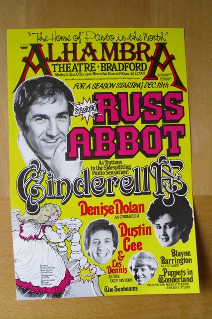 PANTO FLYER ALHAMBRA Bradford 1982/83 'Cinderella' Russ Abbot, Denise ...