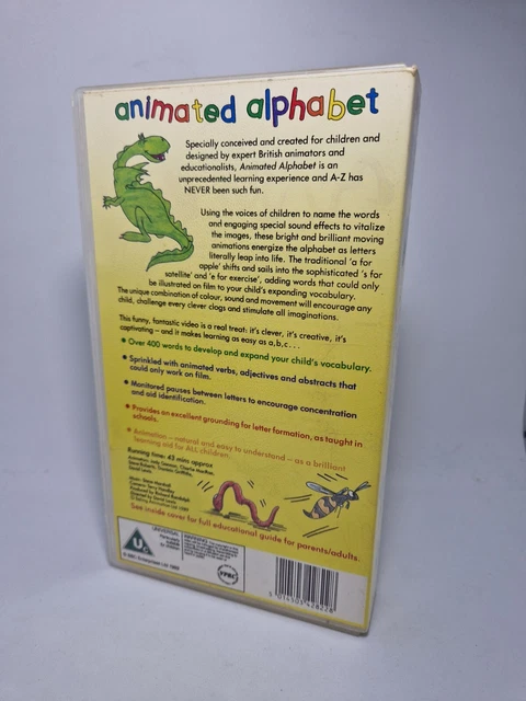 PLAYDAYS - ANIMATED Alphabet - 2-6 Year Olds - PAL VHS Video Tape £12. ...