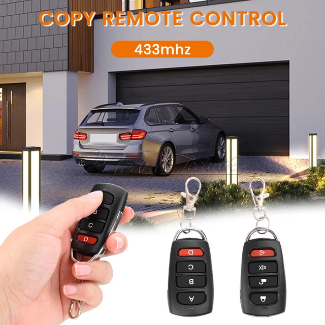 433MHZ RF WIRELESS Garage Door Remote Control 4 Keys Copy Universal ...