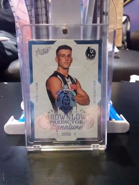 2025 FOOTY STARS Nick Daicos Platinum Brownlow Predictor Signature Card ...