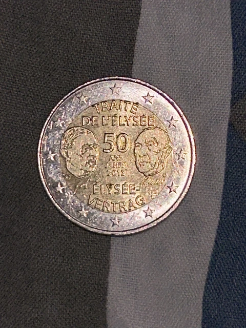 PIÈCE DE MONNAIE Rare : 2 Euros Traité De L’Élysée (50 Ans Jahre 2013) EUR 60,00 - PicClick IT