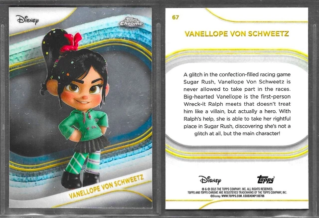 TOPPS CHROME DISNEY 2025 #67 Princess Vanellope Wreck-it Ralph Card £1. ...