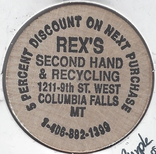 REX'S SECOND HAND/RECYCLING, COLUMBIA FALLS Montana PURPLE Buffalo ...
