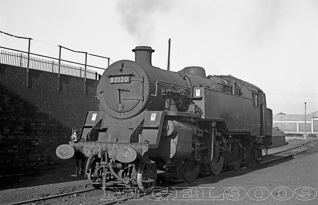ORIGINAL 35MM B&W Negative BR STD 2-6-4T 80120 at Neville Hill in 1962 ...