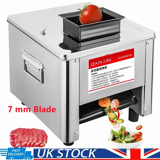 COMMERCIAL ELECTRIC MEAT Cutter Slicer 7mm Kitchen Flesh Shred Cutting ...