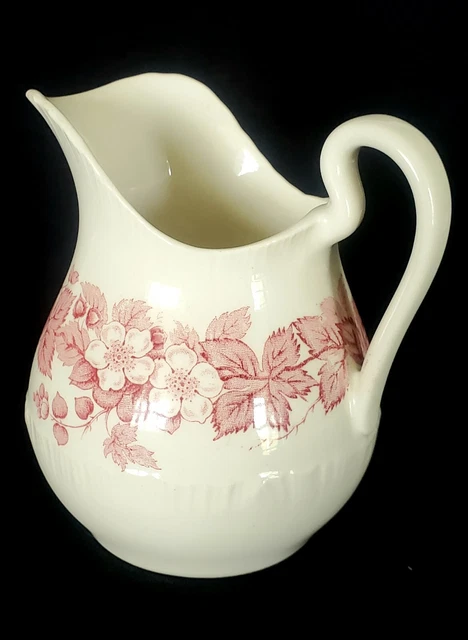 WEDGWOOD PINK BRAMBLE Tea Creamer Pitcher Fine China Dish England £28. ...