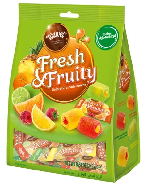 4X WAWEL CUKIERKI GALARETKA FRESH & FRUITY 245G-FILLED FRUIT JELLIES 245G x4 pcs £18.95 ...