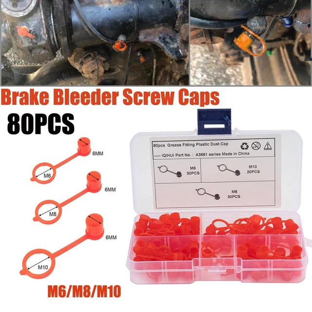 CONSTRUCTION MACHINERY BRAKE Bleeder Screw Cap Grease Zerk Fitting Cap ...