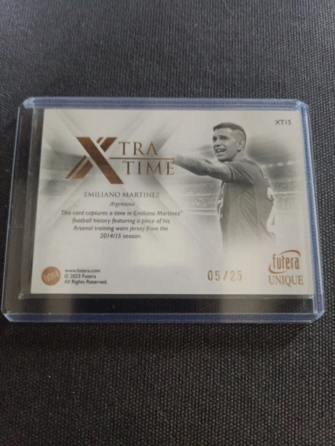 EMILIANO MARTINEZ FUTERA Xtra Time 5/25 Training Used Memorabilia $73.52 - PicClick CA
