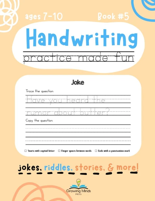 HANDWRITING PRACTICE MADE Fun: Jokes, Riddles, Stories, and More ...