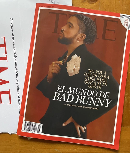 TIME MAGAZINE BAD BUNNY 2023 NO MAILING LABEL El Mundo De Spanish Cover ...