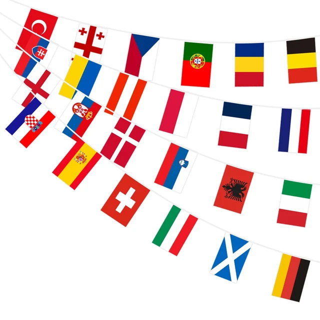 EURO 2024 FLAG Pack -ALL 24 Flags - 1 for each football team qualified ...