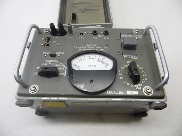 VINTAGE WESTERN ELECTRIC J94003A 3A Noise Measuring Test Meter ...