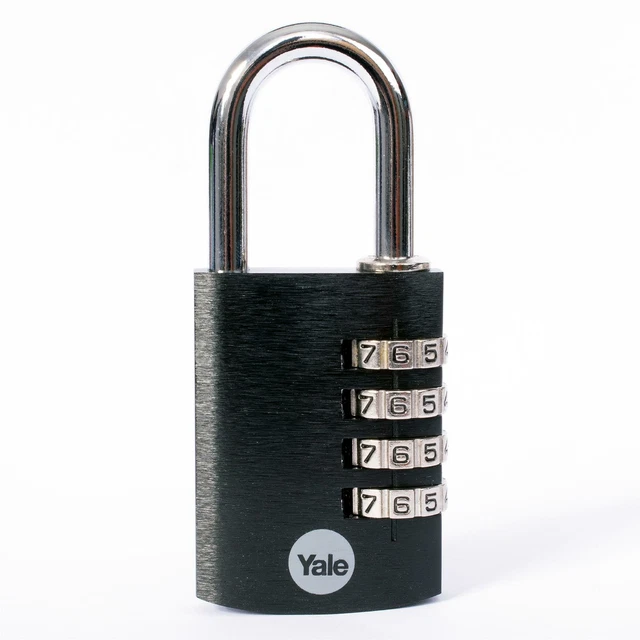 YALE COMBINATION PADLOCK 38mm 4 Digit Code Aluminium Tool Box Gym ...